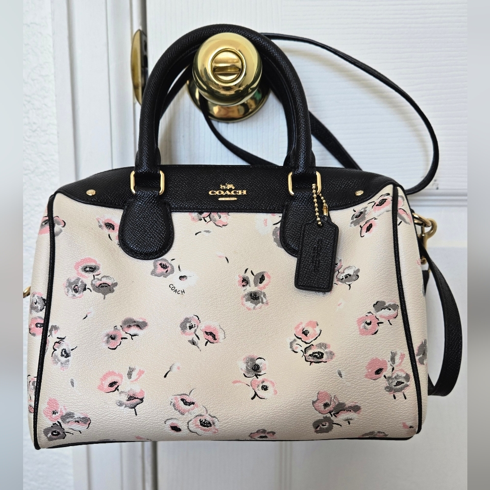 Coach Mini Bennett Satchel Crossbody With Wild Flower… - Gem